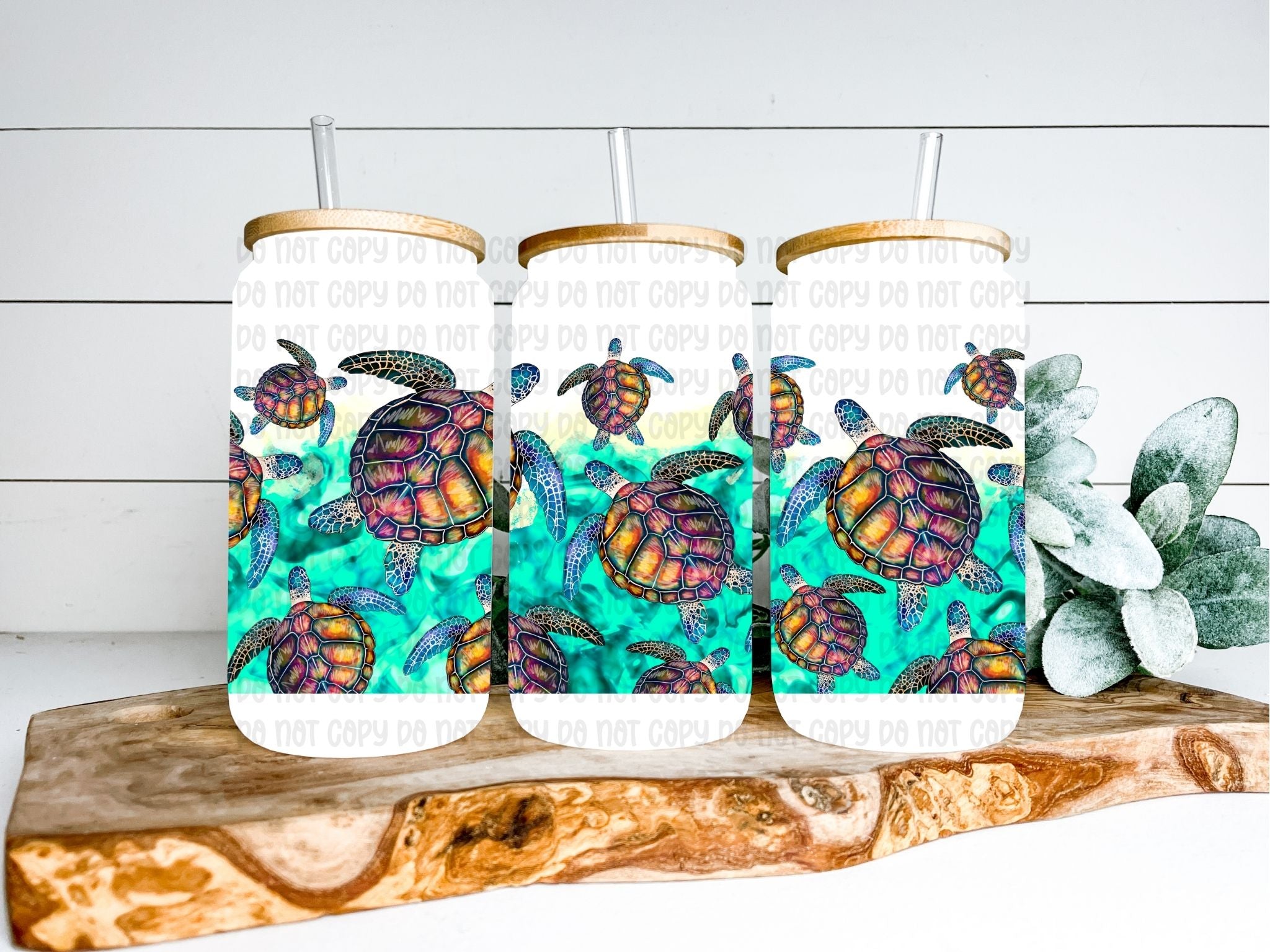 Sea Turtles Wrap 16oz - UV DTF – Eh Okay Transfers