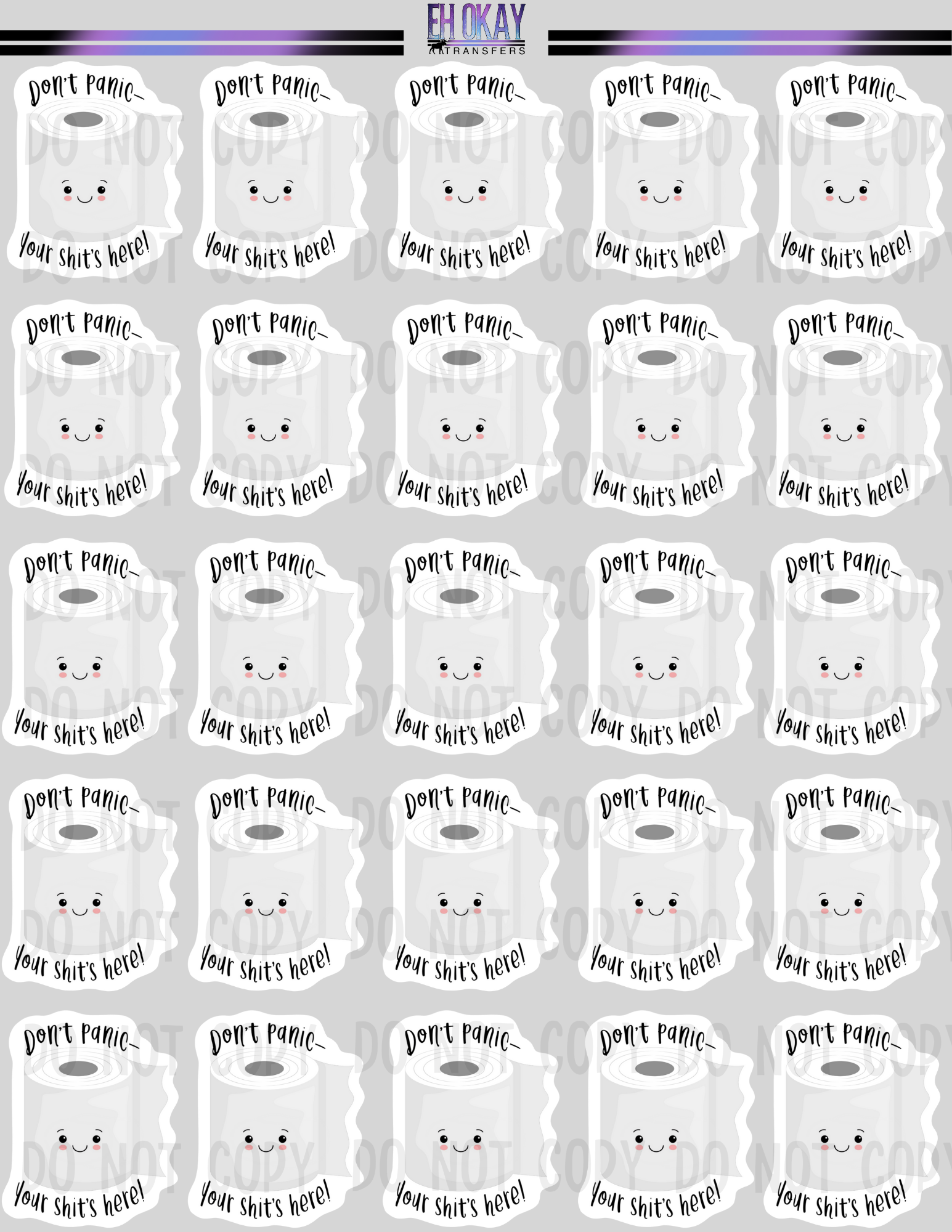 Shits here - Vinyl sticker sheet – Eh Okay Transfers