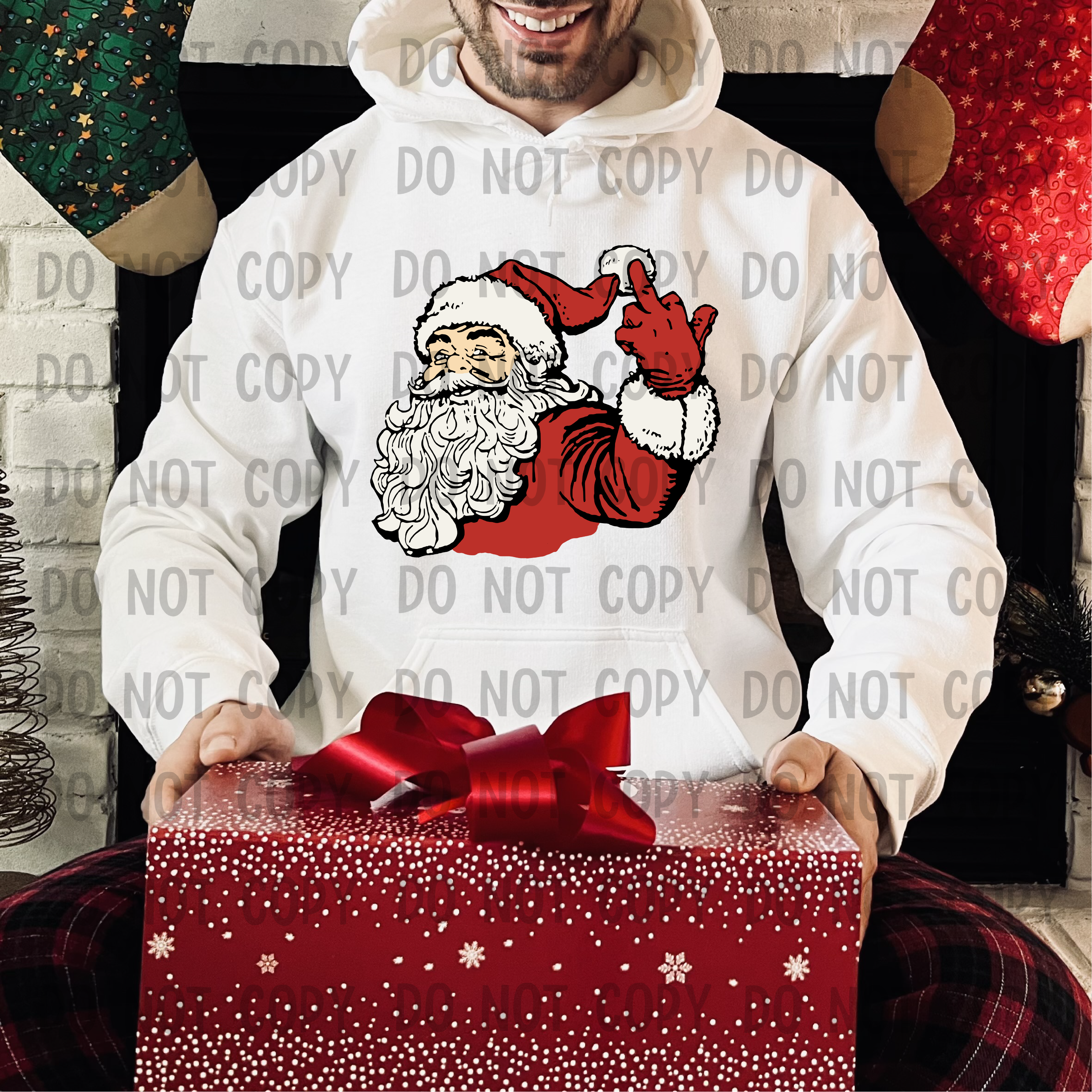 Santa middle finger - DTF – Eh Okay Transfers